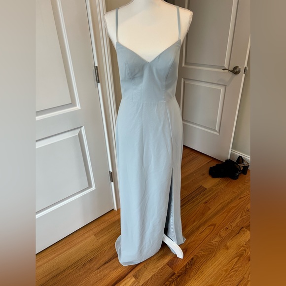 Azazie | Dresses | Azazie Light Blue Bridesmaid Dress | Poshmark